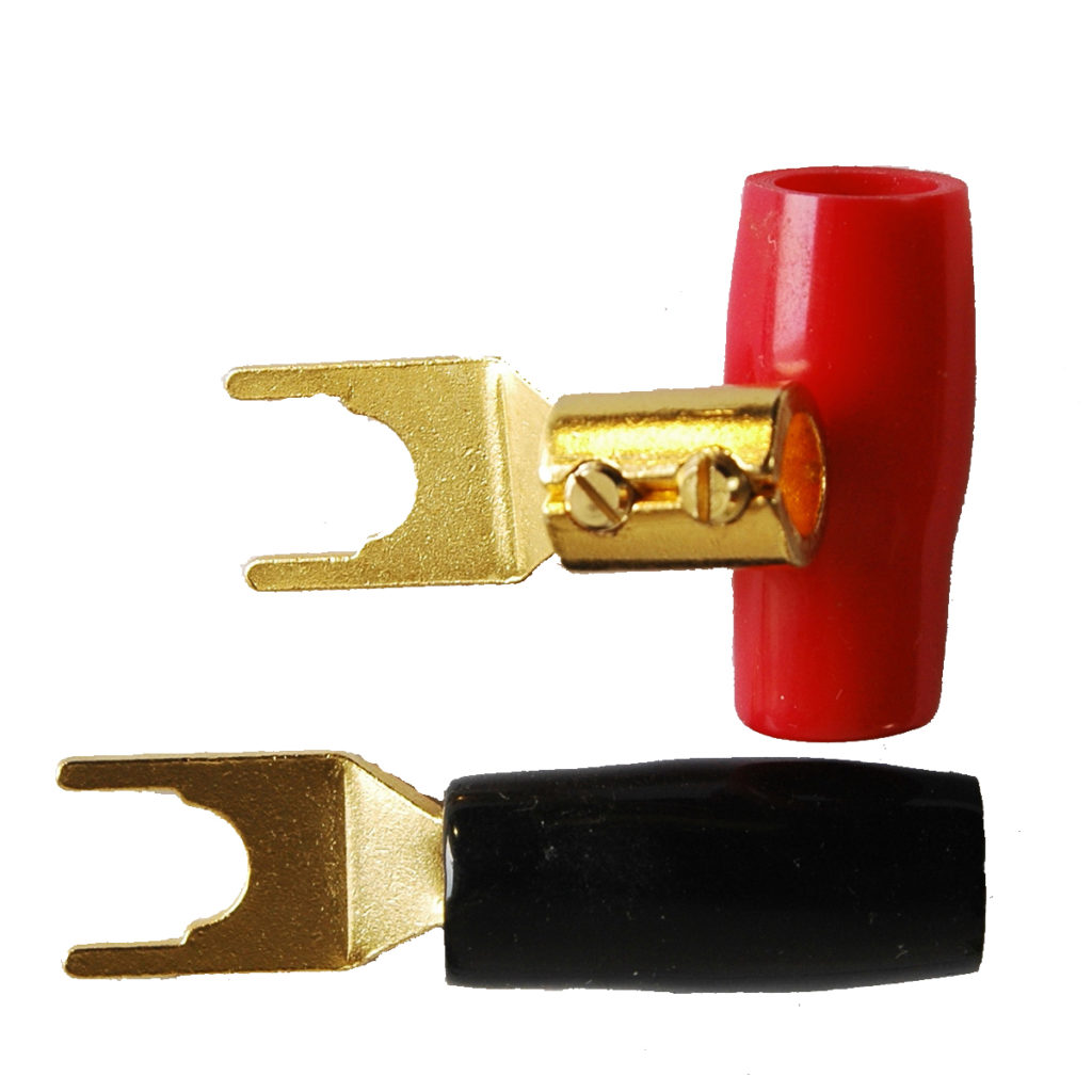 Gold Plated Screw Type Speaker Y Banana Spade Plug Connector 6.5mm ...